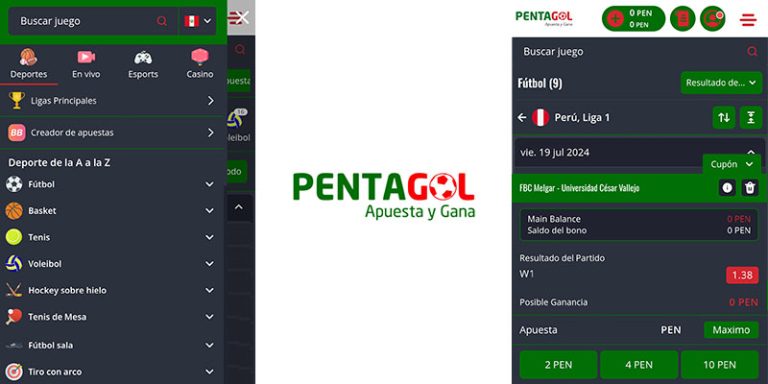 Pentagol Perú: S/30 sin Depósito + S/1.000 en Bonos [2026]